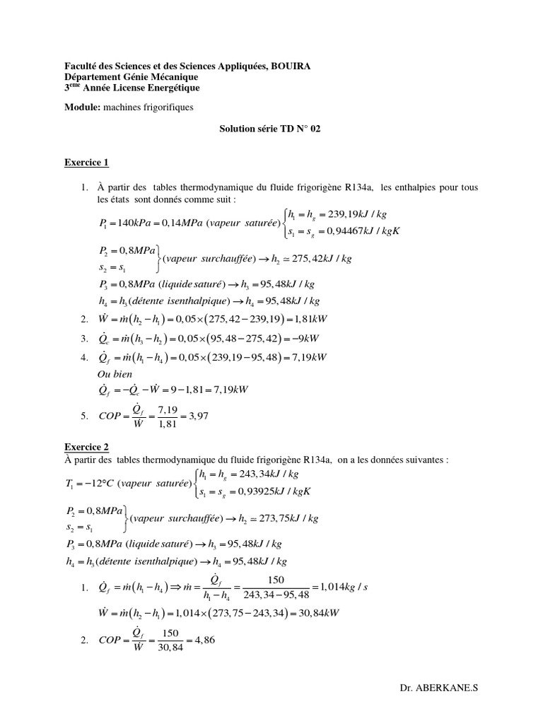 Solution TD 2 | PDF