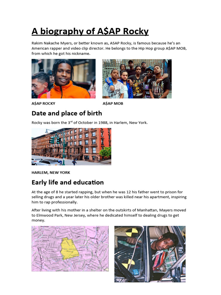 Biography Asap Rocky | PDF