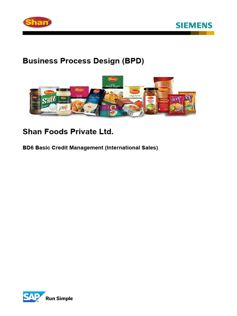Shan Foods Credit Management Guide | PDF | Sales | Finance & Money ...