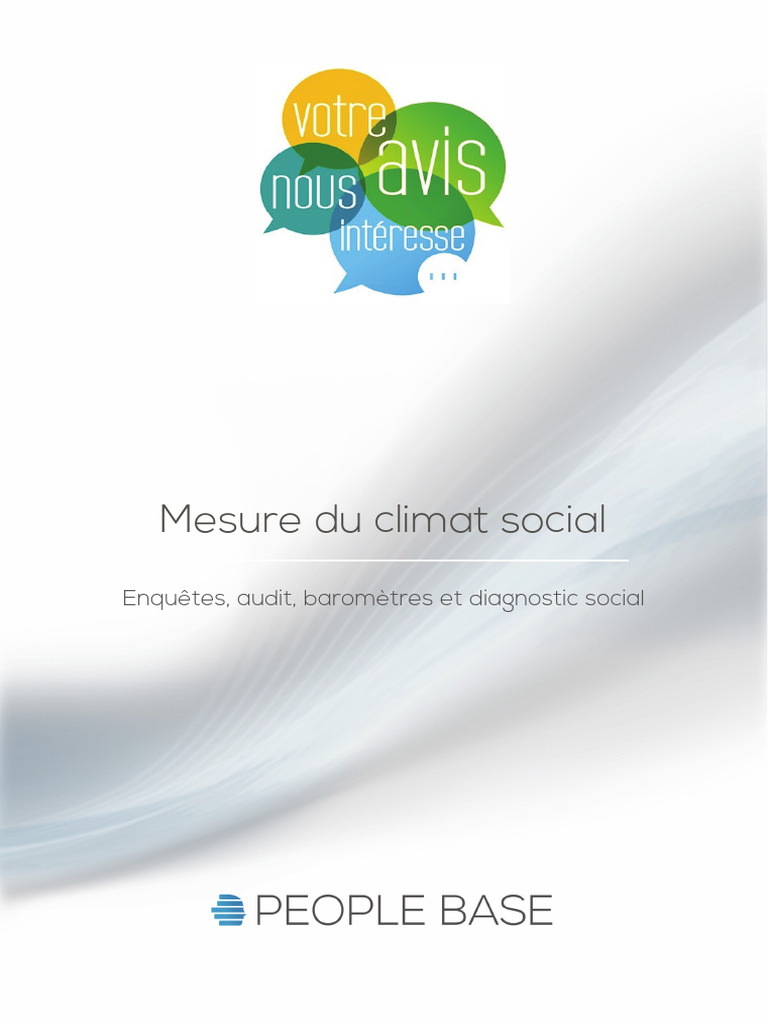 Mesure du climat social en entreprise | PDF | Gestion des ressources ...