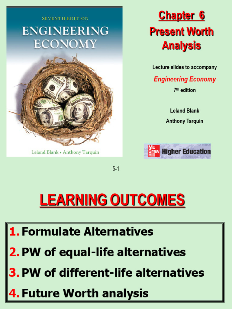 6 Present Worth Analysis PDF Economics Economies