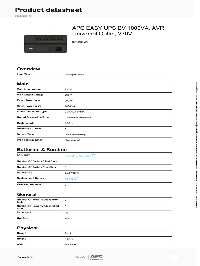 Bv1000i MSX | PDF | Electrical Components | Computer Engineering