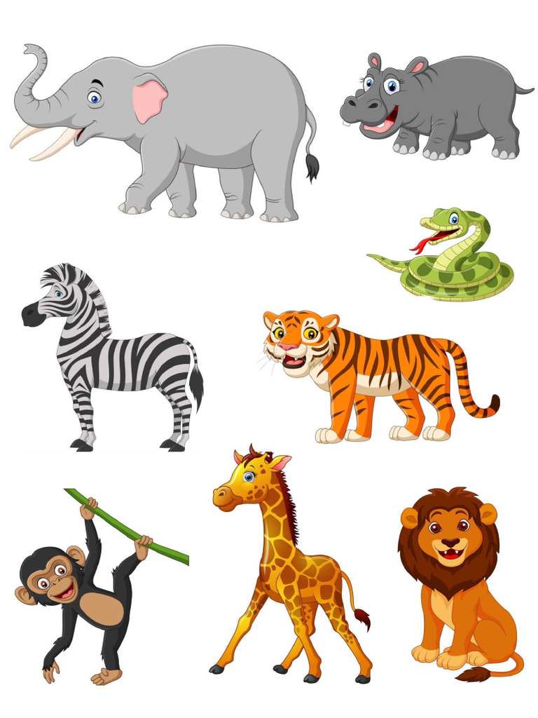 Animales Sabana Infantil | PDF