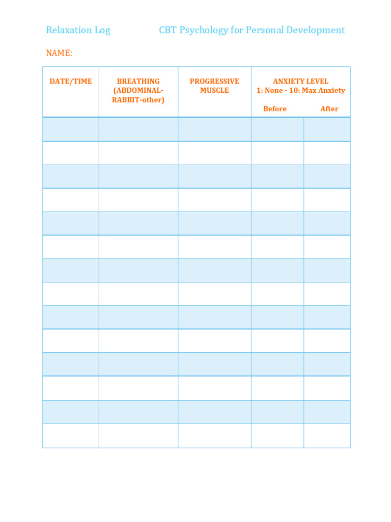 Relaxation Log | PDF