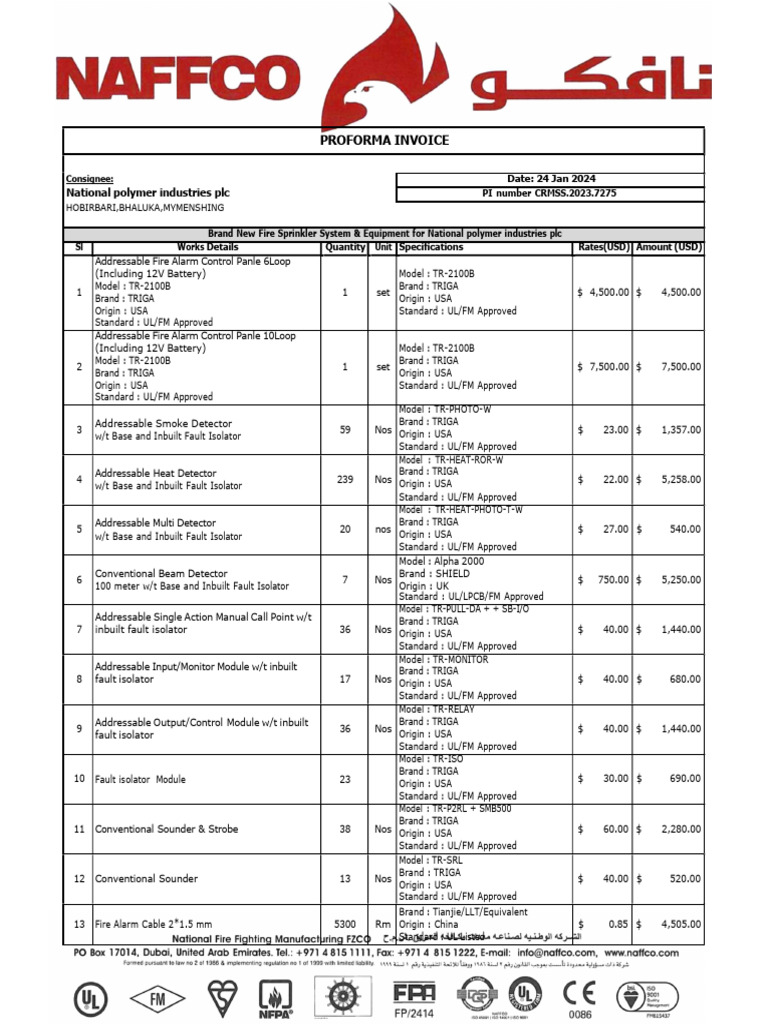 Proforma Invoice - Npoly - 24.01.24 | PDF | United Arab Emirates ... Proforma Invoice - Npoly - 24.01.24 | PDF | United Arab Emirates ...