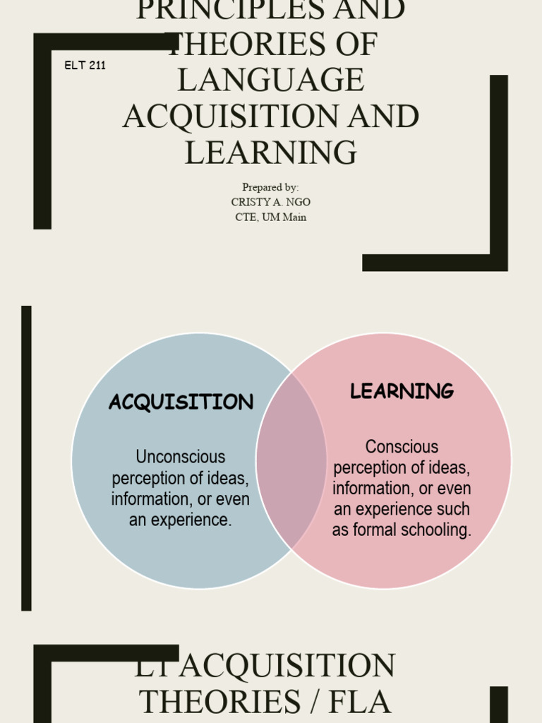 1 FLA Theories, Language Delay & Disorder | PDF | Language Acquisition ...