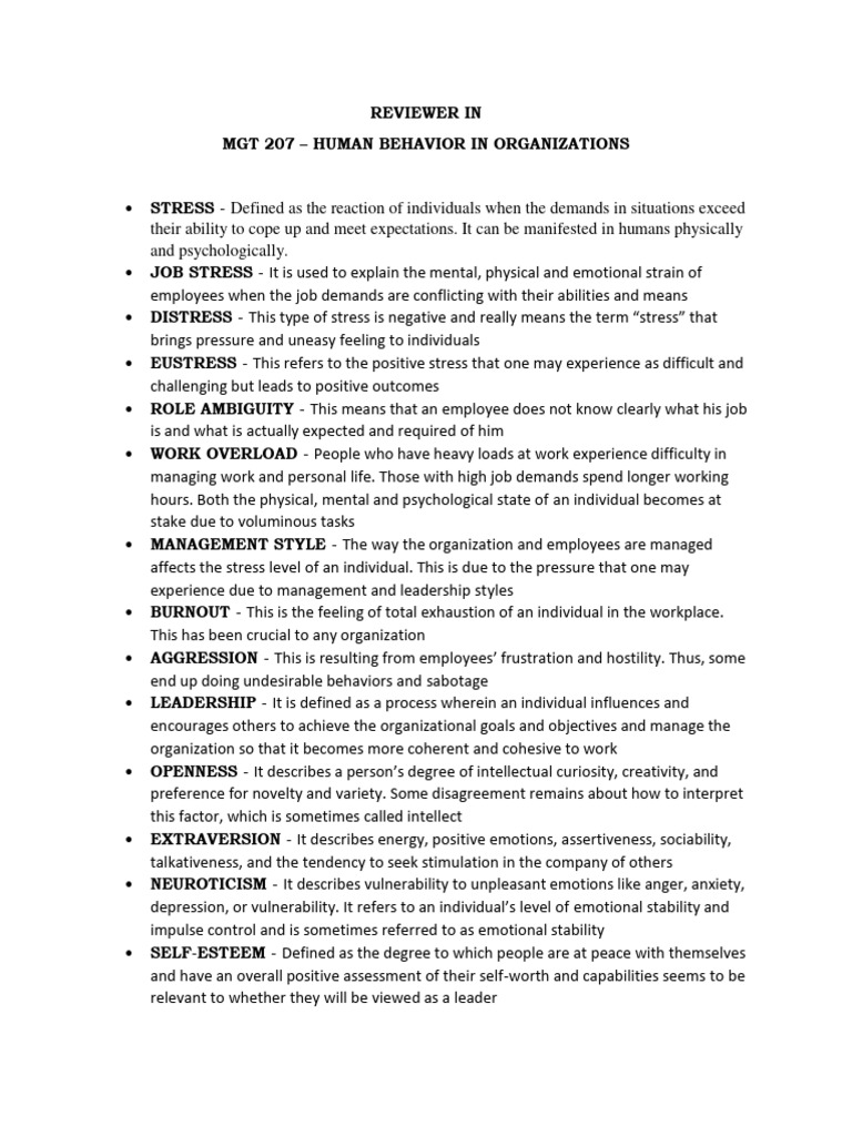 Human Behavior in Organization | PDF | Leadership | Power (Social And ...