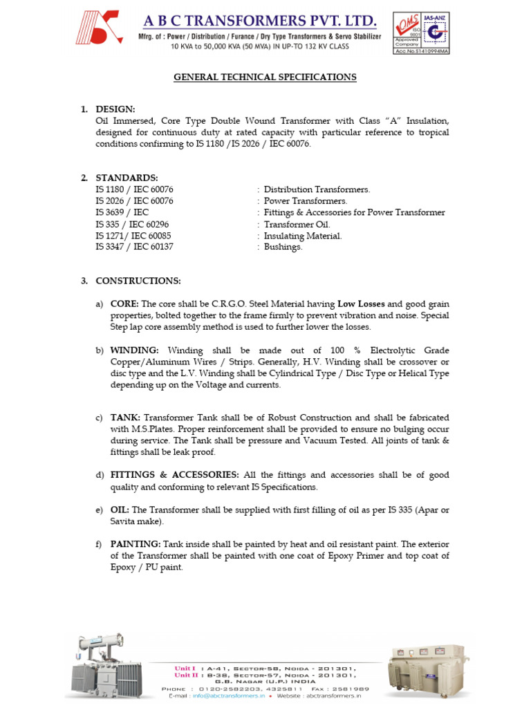 1600KVA GTP & Drawings | PDF | Transformer | Electrical Components
