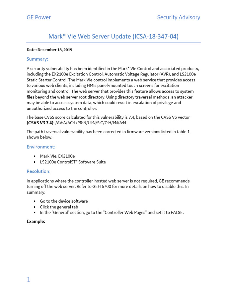 2018-12-18 Mark. VIe Web Server Update v2 | PDF | World Wide Web ...