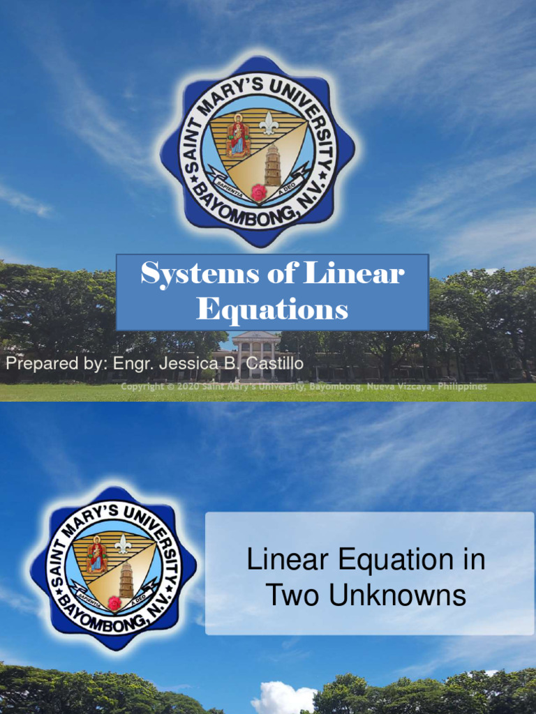 Systems of Linear Equations (3) | PDF | Equations | System Of Linear Equations