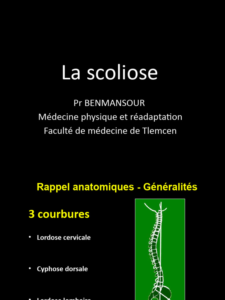 Scoliose : Définition et Évaluation | PDF | Scoliose | Trouble ...