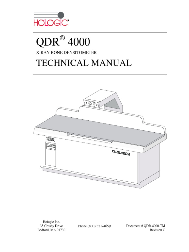 Technical Manual: X-Ray Bone Densitometer | PDF