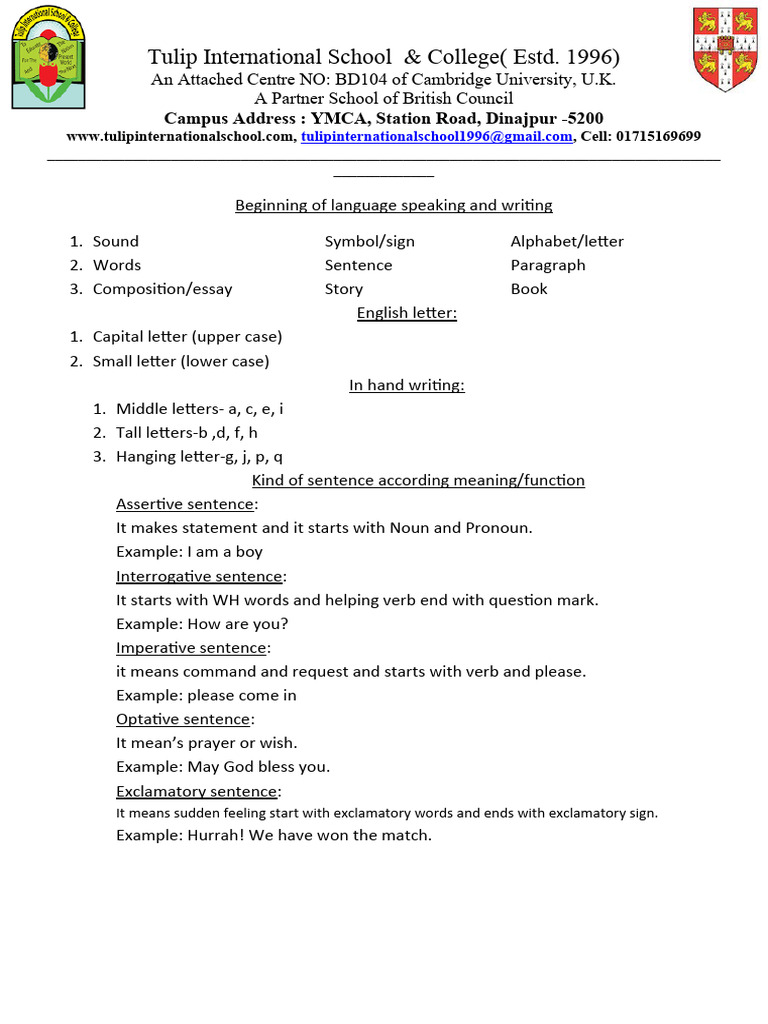 Formation of Sentence | PDF