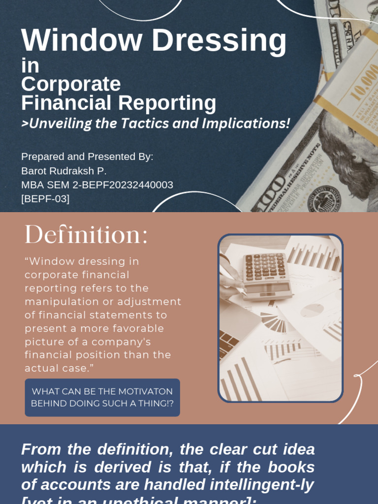 Window Dressing in Corporate Financial Reporting | PDF | Enron | Accounting