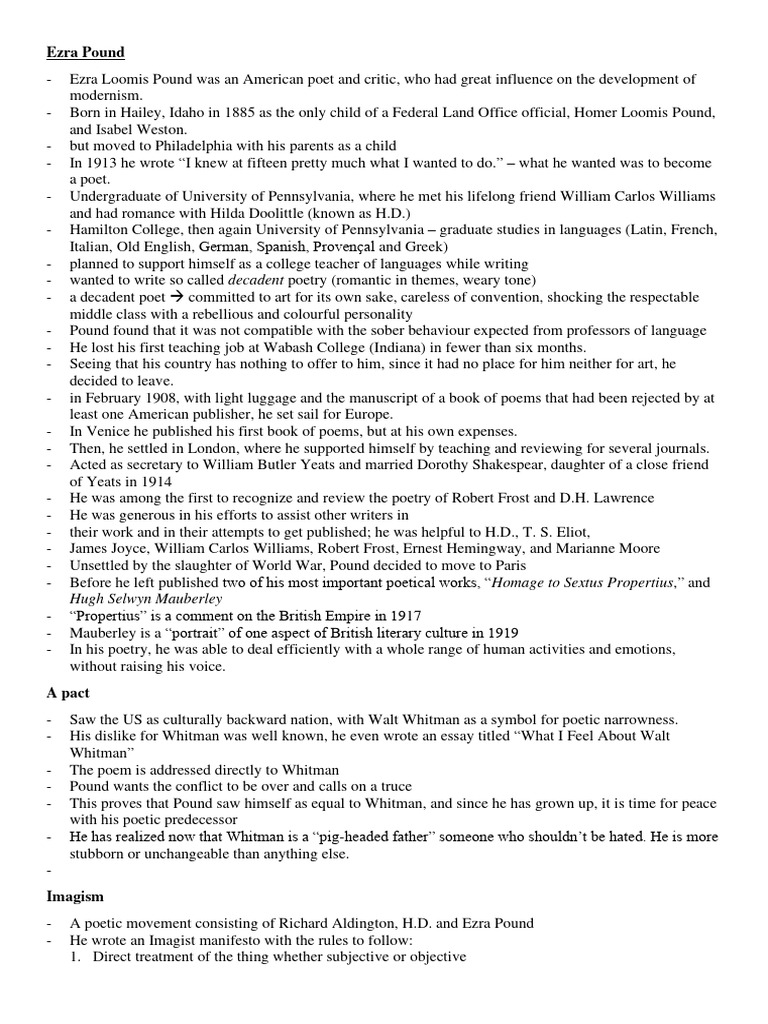 Ezra Pound | PDF | Poetry