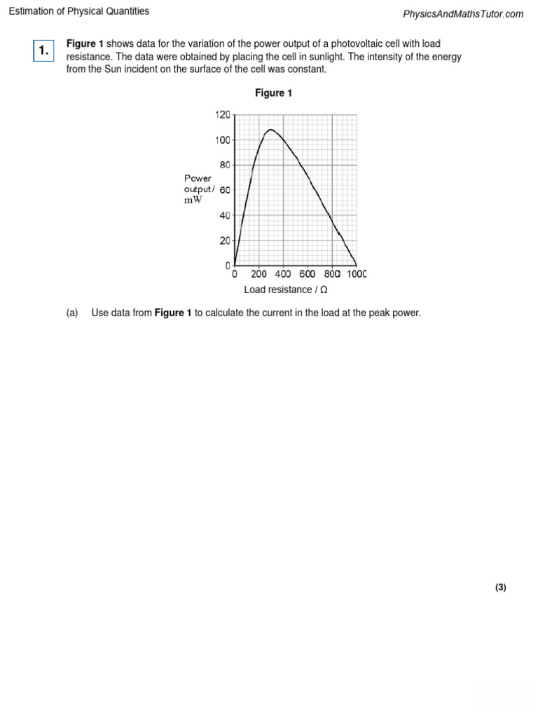 1.3. Estimation of Physical Quantities QP | PDF | Sun | Solar Cell