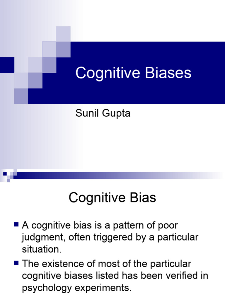 Decisions - Cognitive Biases | PDF | Decision Making | Behavior