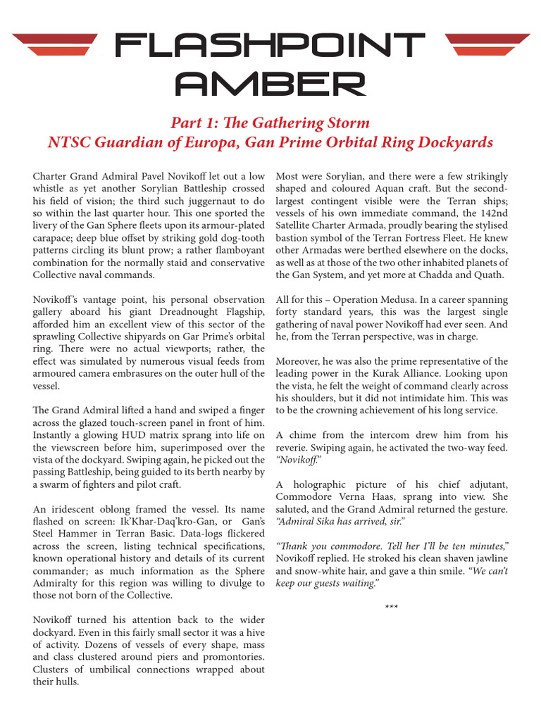 Campagne Flashpoint-Amber - 01 - Kurak-Narrative | PDF