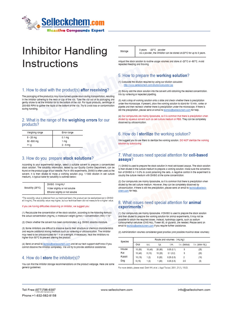 RSL3 Handling Protocol | PDF