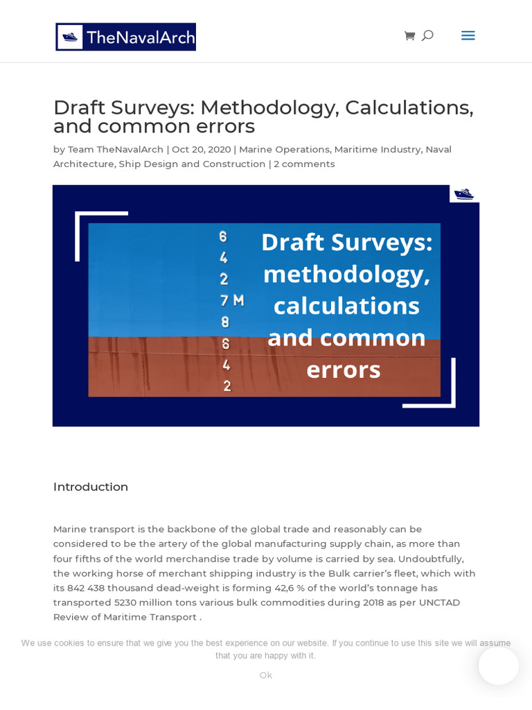 Draft Surveys - Methodology, Calculations, and Common Errors - TheNavalArch | PDF | Ships ...
