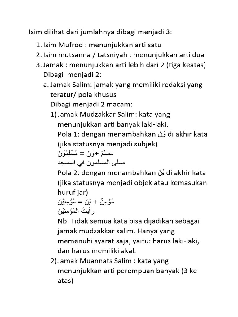 Isim Dilihat Dari Jumlahnya Dibagi Menjadi 3 PDF