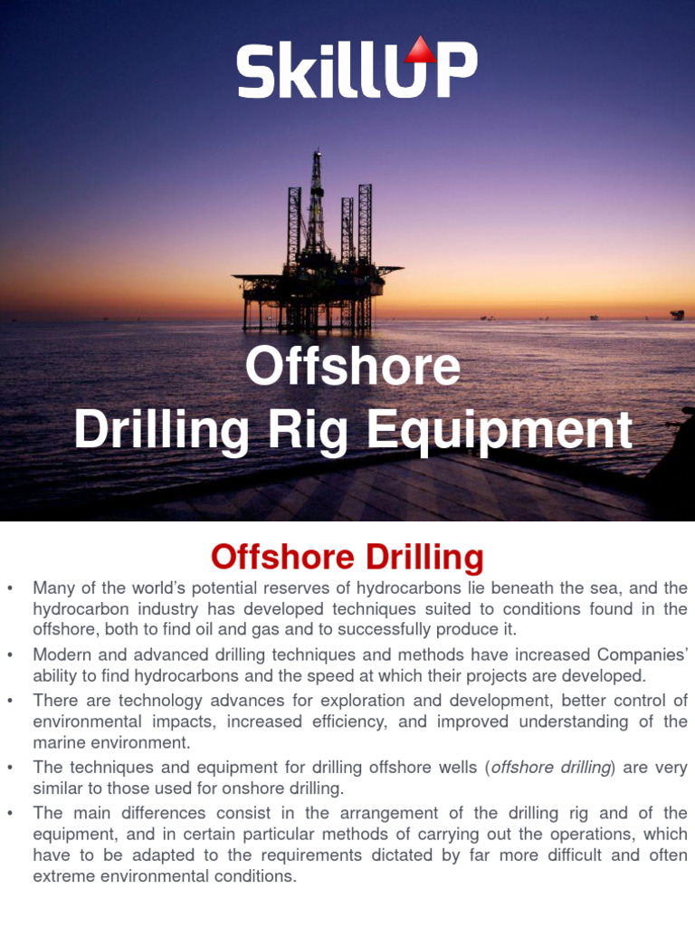 Offshore Drilling Rig Equipment Pdf Offshore Drilling Oil Well