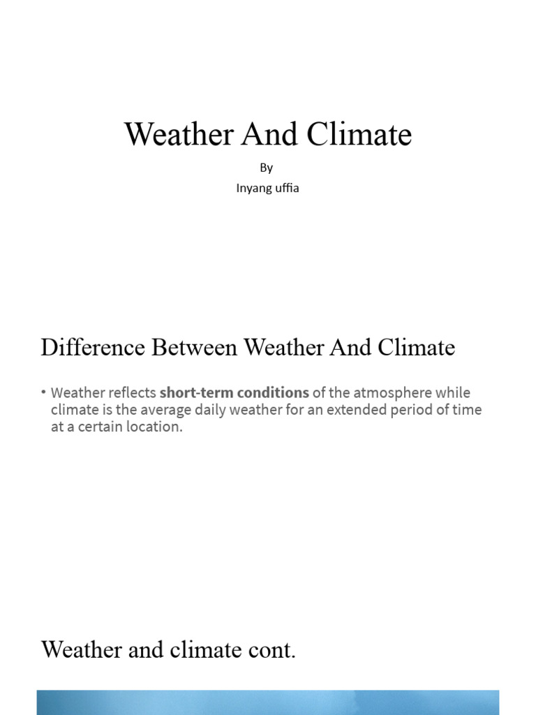 Weather and Climate Yr 8 Lesson Note | Download Free PDF | Humidity ...