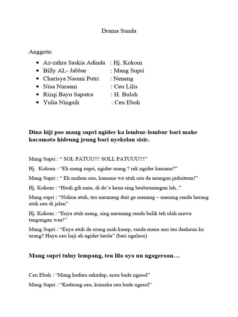 Drama Sunda | PDF