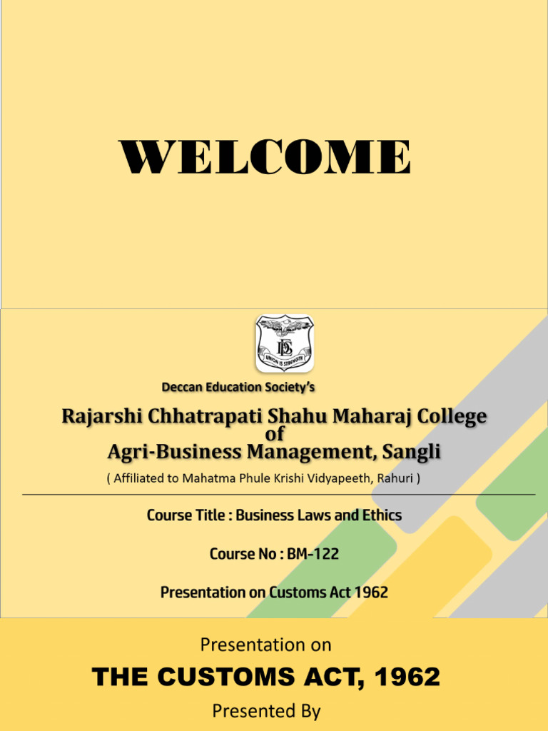 BM PPT Customs Act | PDF