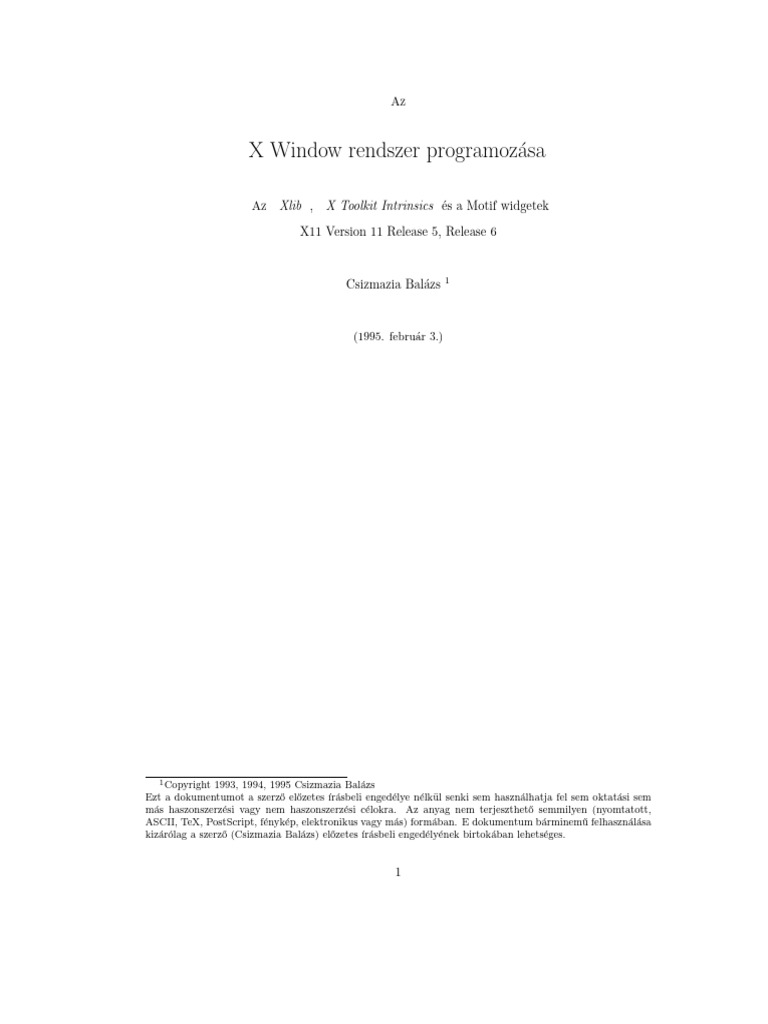 X11 Window System | PDF