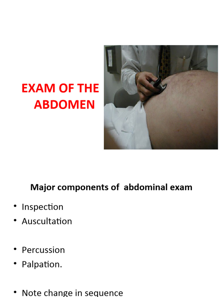 1.2.7 Abdominal Exam - Send | PDF | Abdomen | Medicine
