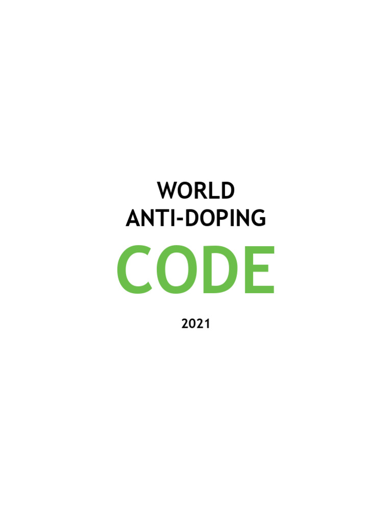2021 Code | PDF | Doping In Sport | Justice