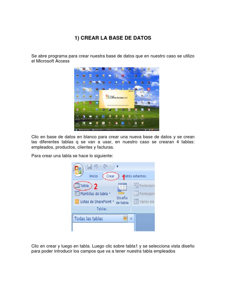 Crear La Base de Datos | PDF | Tabla (base de datos) | Java (lenguaje ...
