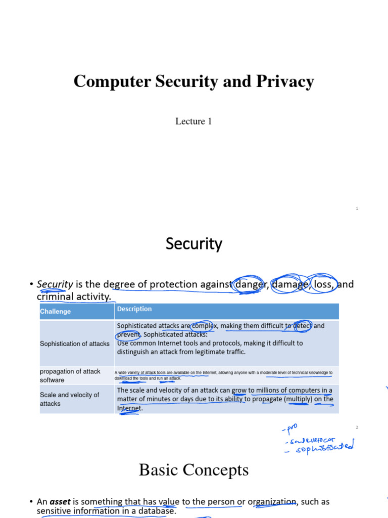 Lecture 1 | PDF | Malware | Information Security