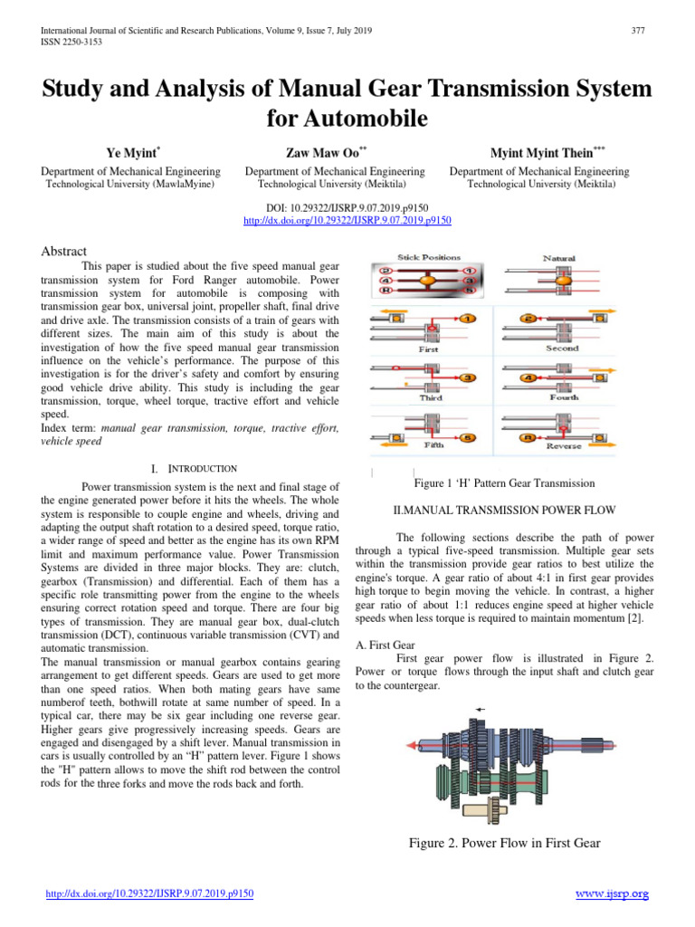 Ijsrp p9150 | PDF | Manual Transmission | Gear