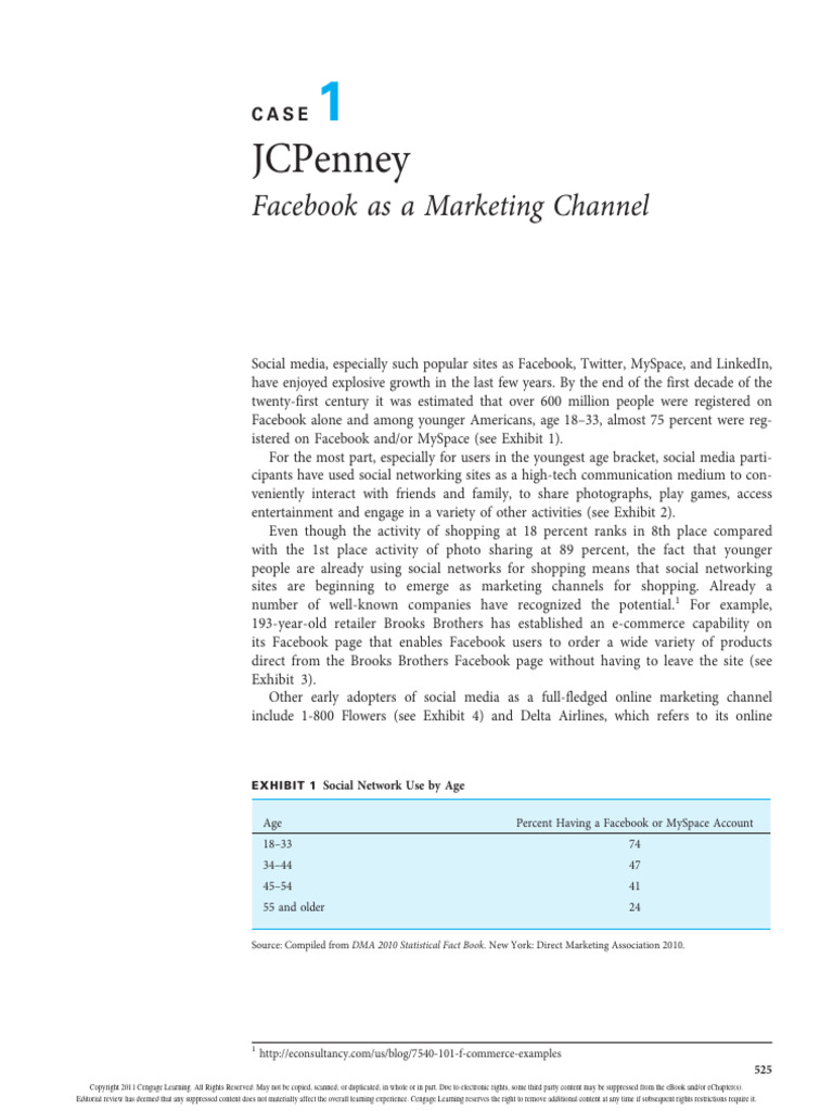 CASE 1 JCPenney | PDF | Popular Culture & Media Studies | Social Media
