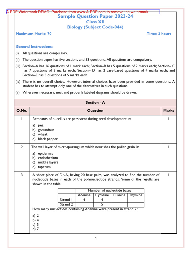 Biology SQP | PDF | Biomass (Ecology) | Polymerase Chain Reaction