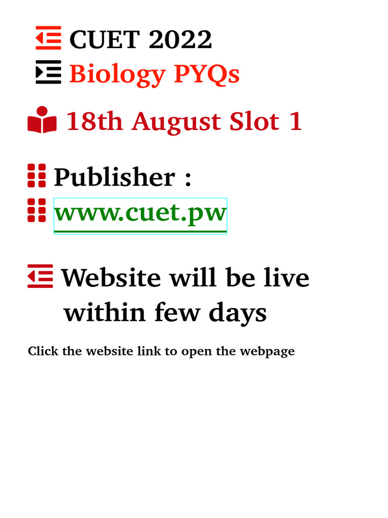 CUET Biology PYQs 18th August | PDF | Molecular Cloning | Plasmid