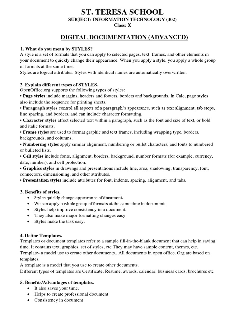 Digital Documentation Notes | PDF | Paragraph | Document