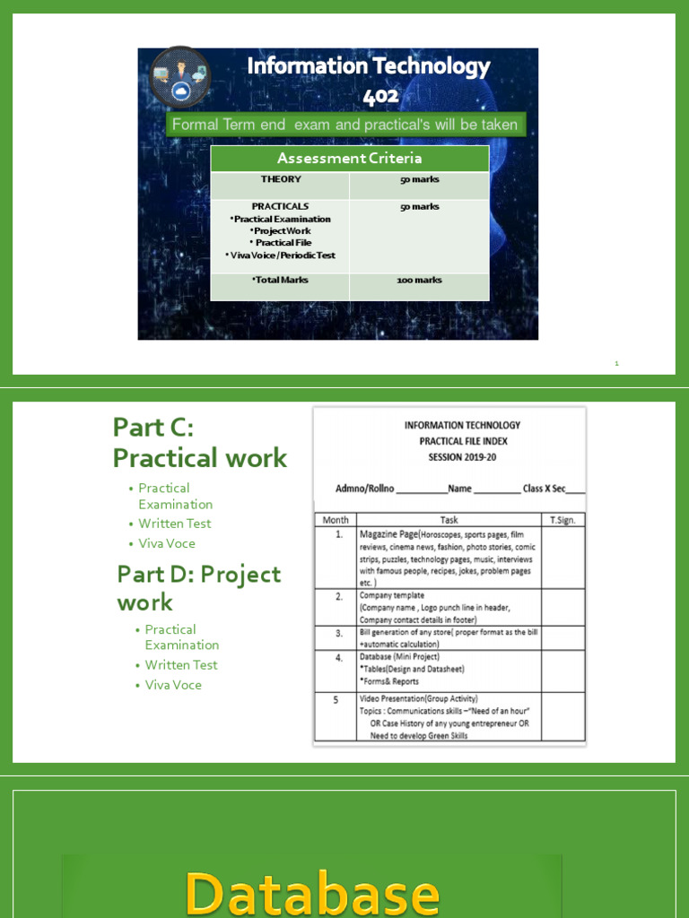 Class X_unit Database _2021_IT 402 | PDF
