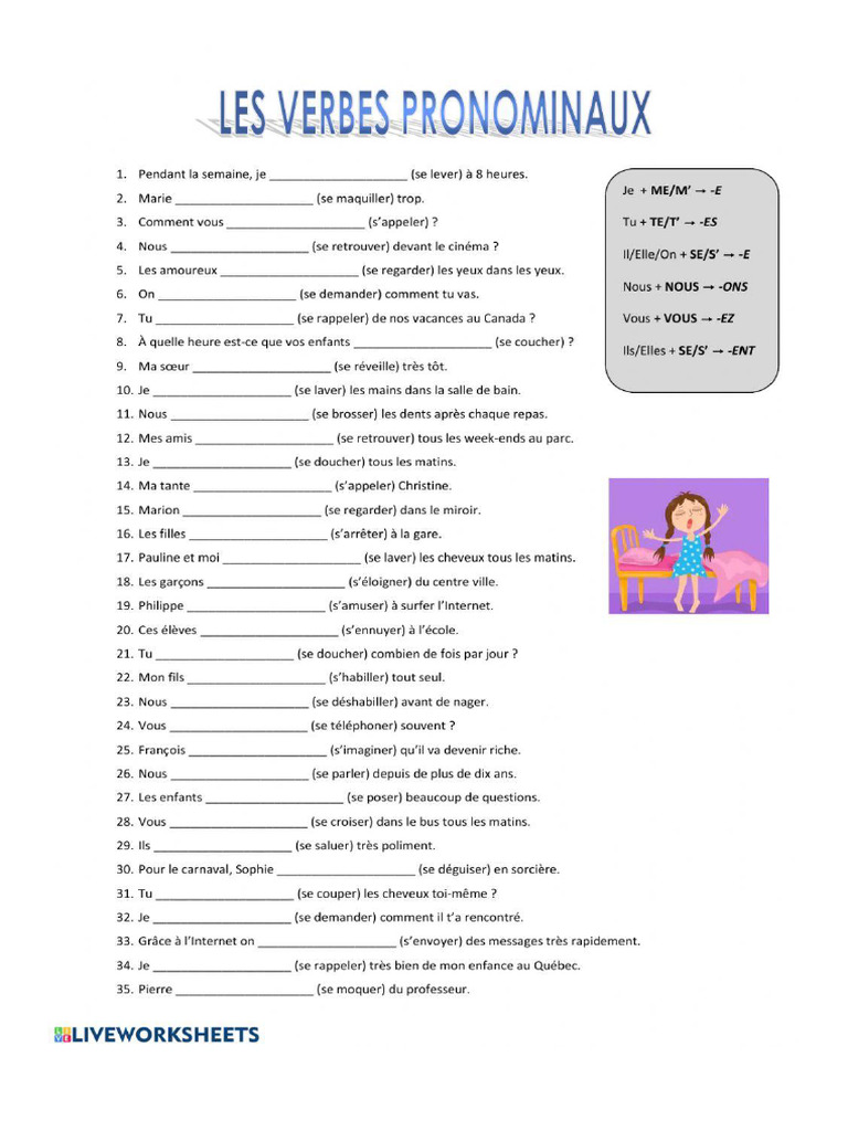 Les Verbes Pronominaux_exercices2 | PDF