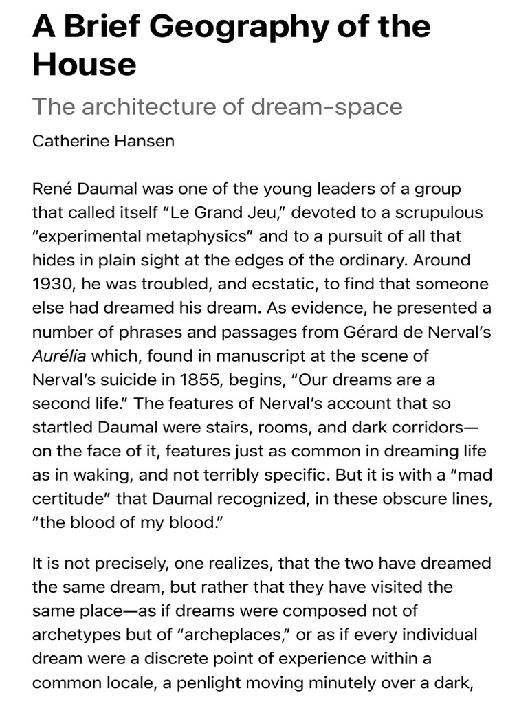 Exploring the Dream House Concept | PDF | Poetry | Classics
