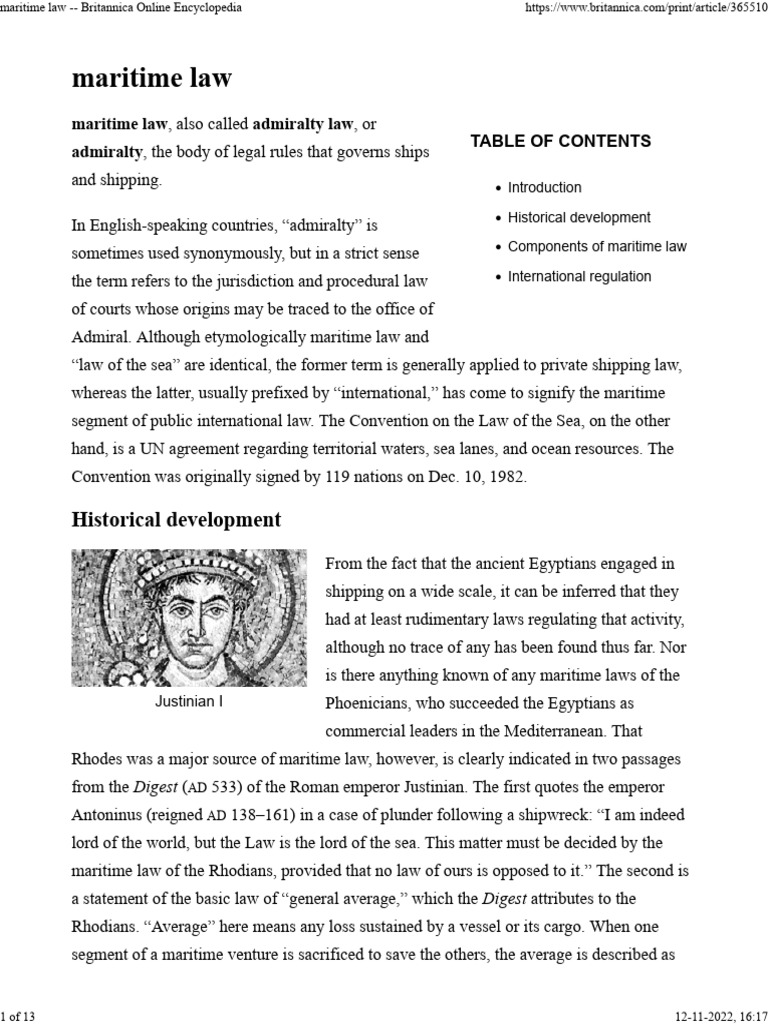 1 Document | PDF | Admiralty Law | Insurance