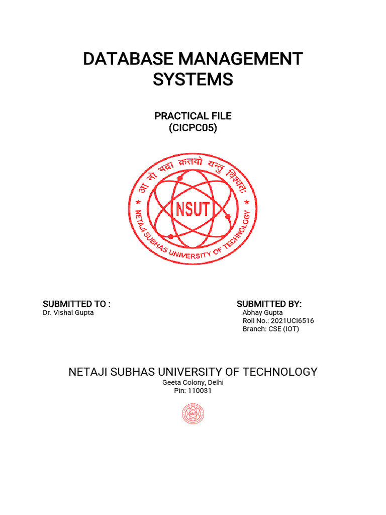 2021UCI6516-DBMSFILE | PDF | Relational Model | Databases