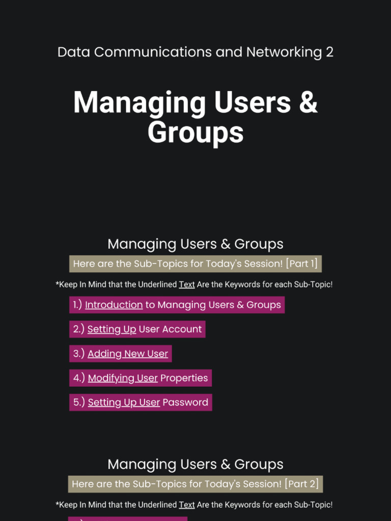 Managing Users and Groups | PDF Managing Users and Groups | PDF