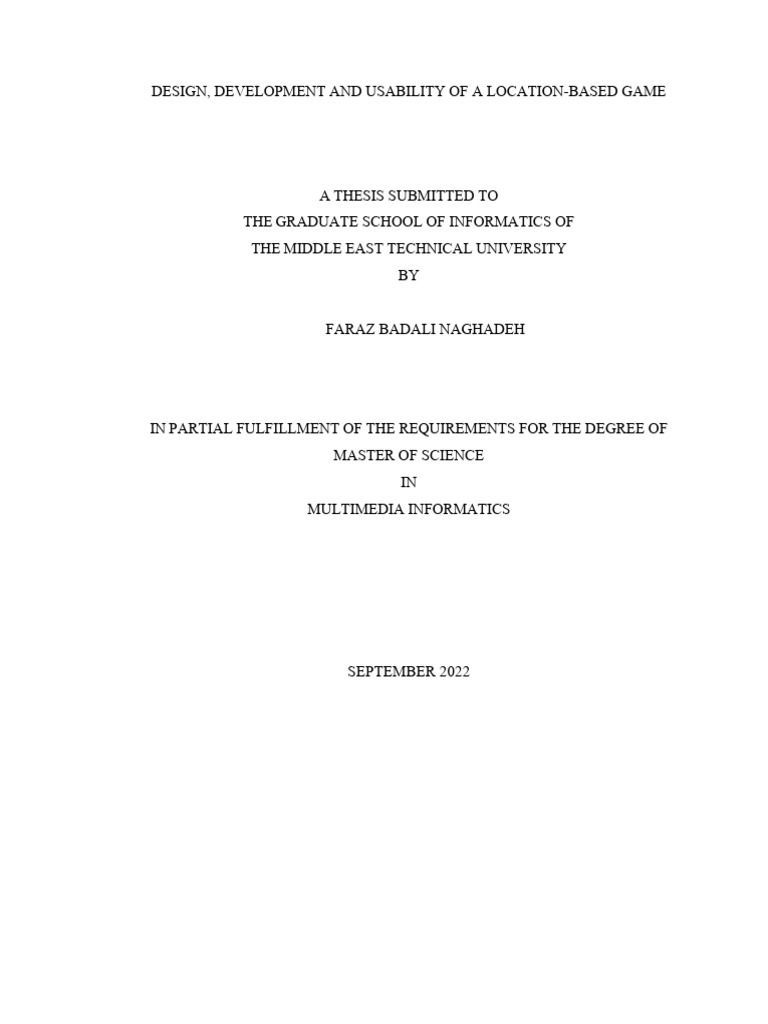 Faraz Badali Thesis | PDF | Augmented Reality | Mixed Reality