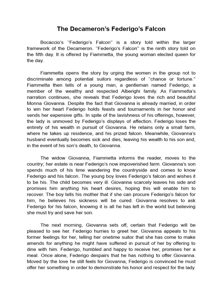 Federigos Falcon | PDF