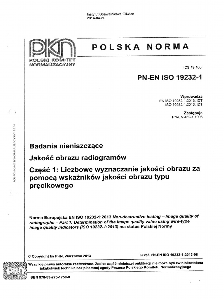 Pn-En Iso 19232-1 | PDF