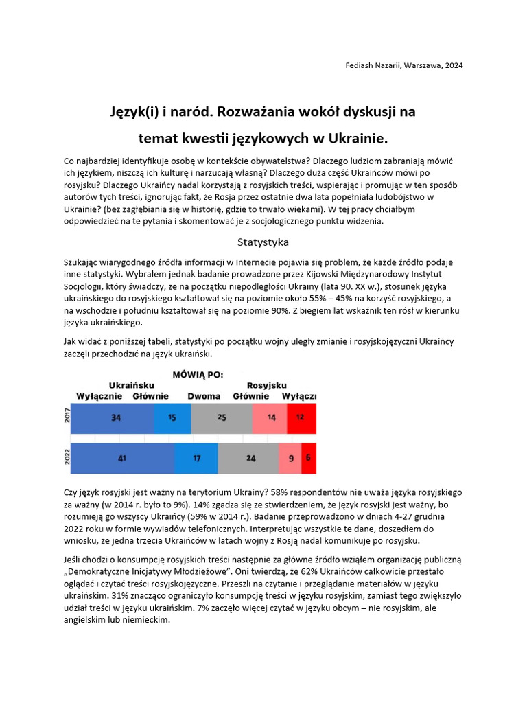 Esej Socjologiczny | PDF