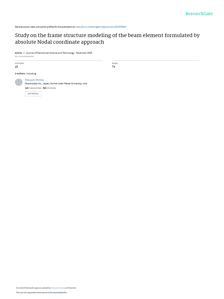 Study On The Frame Structure Modeling of The Beam | Download Free PDF | Beam (Structure ...